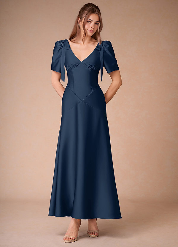 Rosaline Navy Maxi Dress | Azazie CA