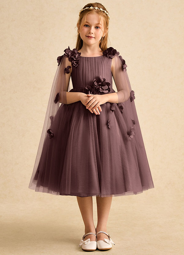 Azazie Staria Espresso Ball-Gown Ruched Tulle Dress | Azazie UK