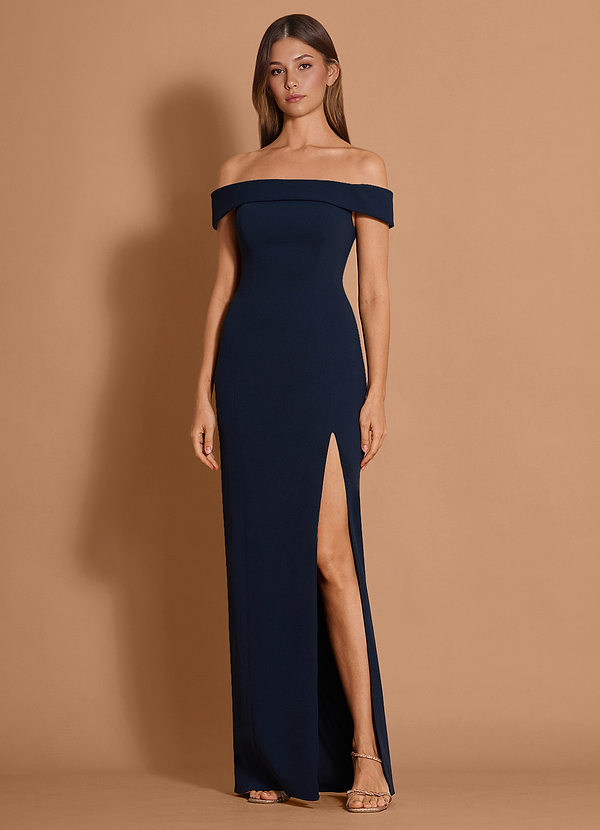 Amelith Navy Maxi Dress | Azazie