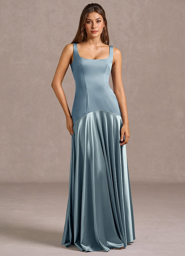 Heloise Powder Blue Maxi Dress | Azazie CA