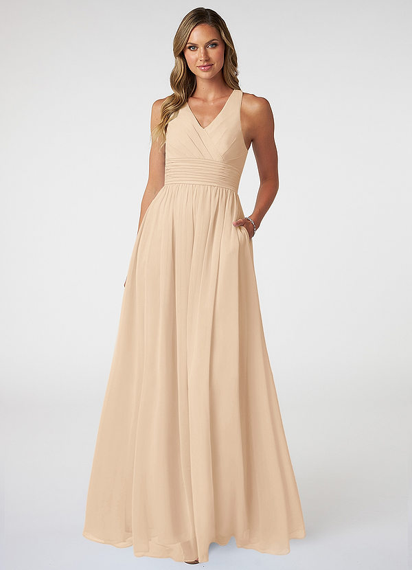 Sand Azazie Natasha Bridesmaid Dresses | Azazie