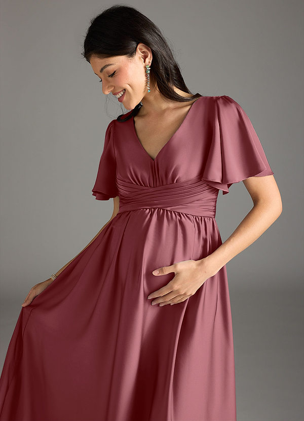 Azazie Verna Desert Rose Maternity Bridesmaid Dresses | Azazie