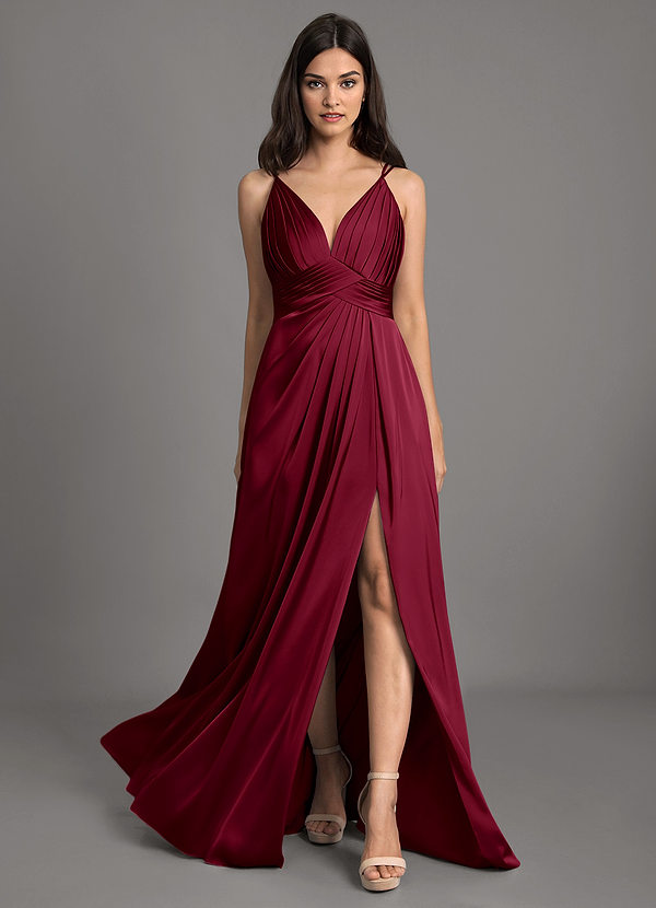 Maren Allure Try-on Dress Sample Dress Burgundy Bridesmaid Dresses ...