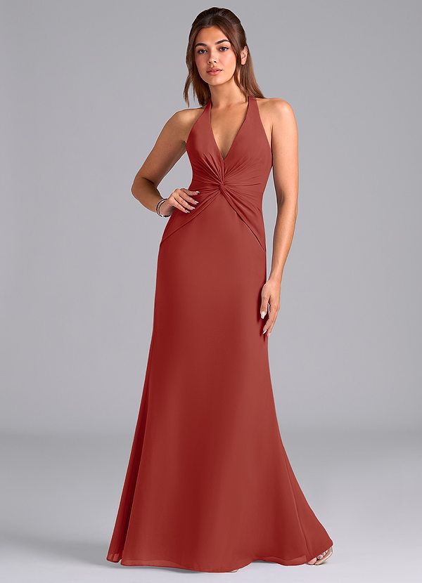 Azazie Valerie Terracotta Bridesmaid Dresses | Azazie UK