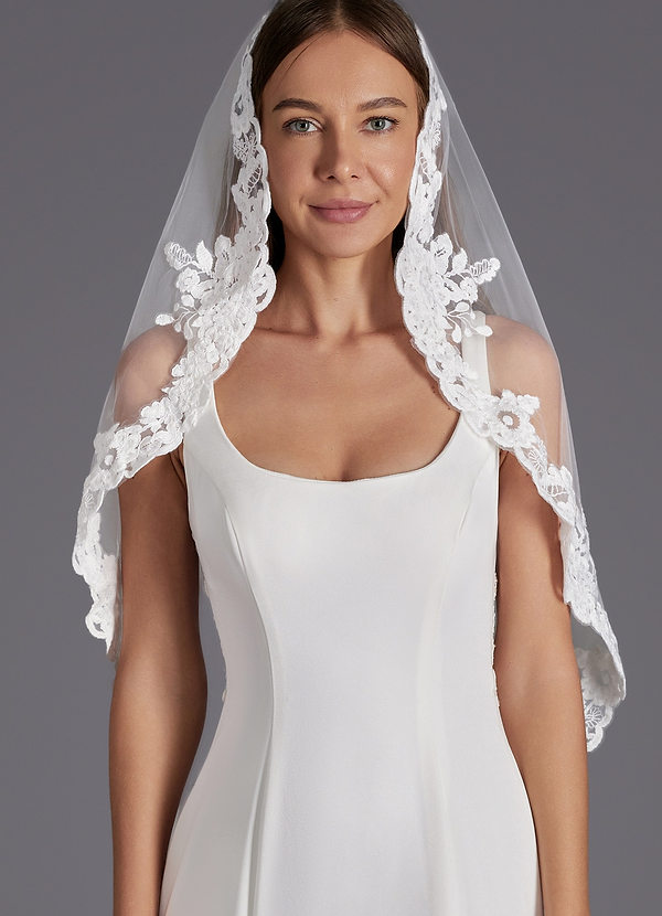 Persila Lace Fingertip Length Veil | Azazie