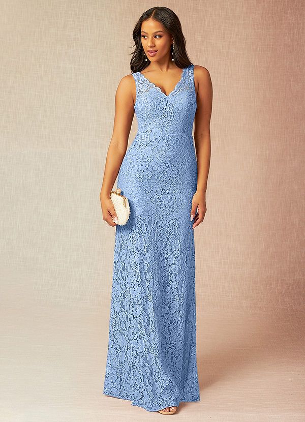 Steel Blue Azazie Azar Bridesmaid Dresses | Azazie