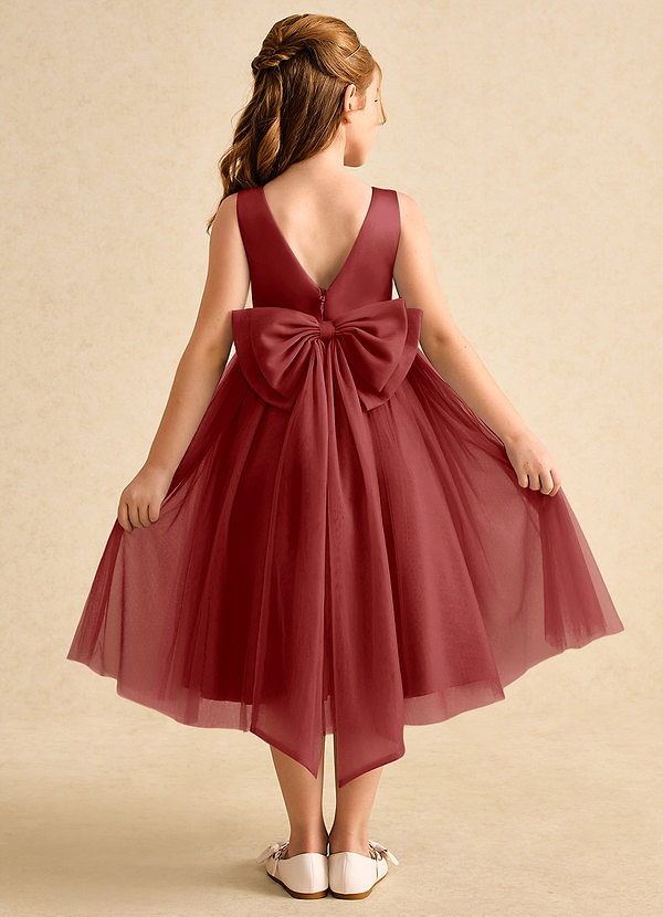 Azazie Winnie Rust Ball-Gown Bow Tulle Dress | Azazie
