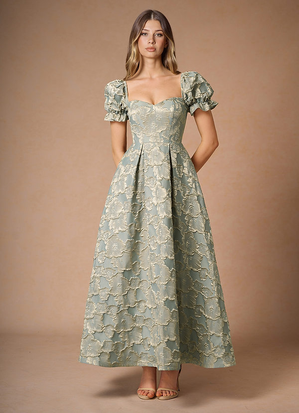 Amy Bleu Robe maxi | Azazie