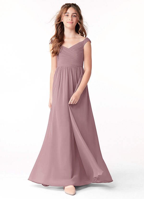 Dusty Rose Azazie Camilla JBD Junior Bridesmaid Dresses | Azazie