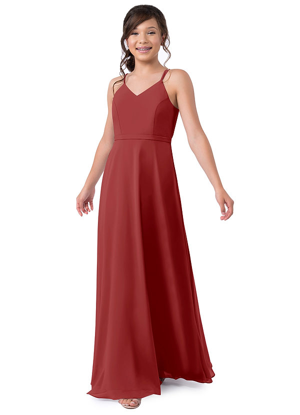 Rust Azazie Janine JBD Junior Bridesmaid Dresses | Azazie