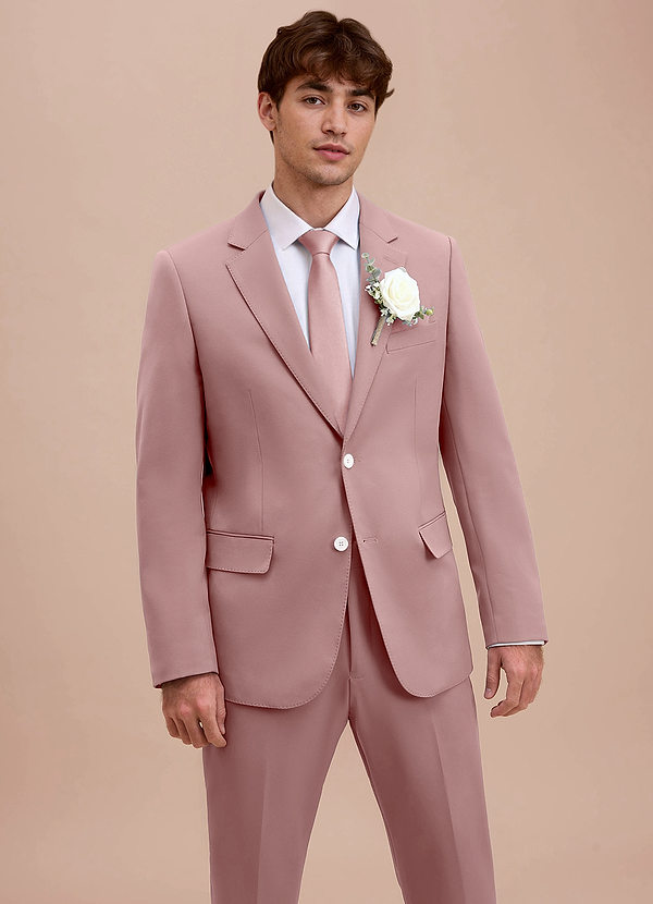 Ethan Dusty Rose Refined Weave Performance Suit Jacket | Slim Regular ...