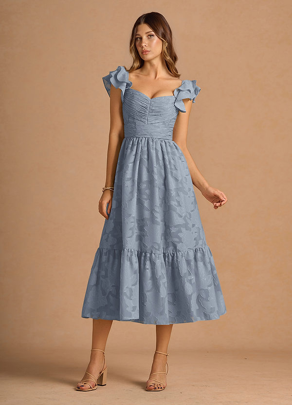 Thalia Powder Blue Midi Dress | Azazie AU