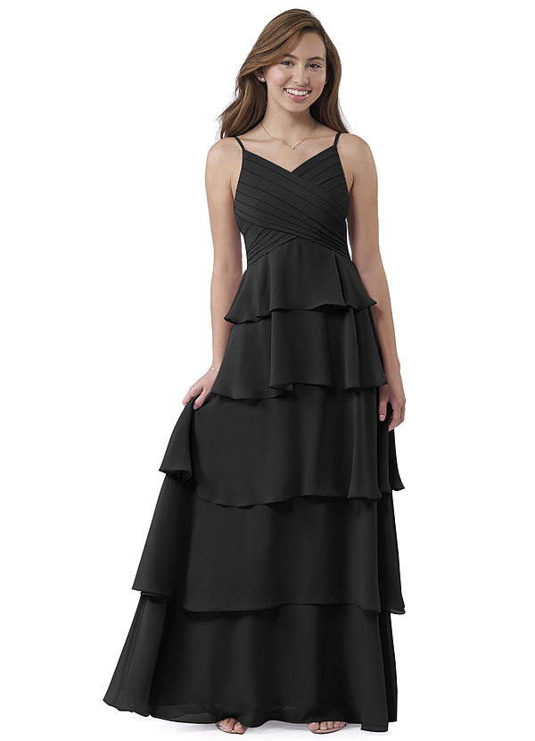 Black Azazie Daniela JBD Junior Bridesmaid Dresses | Azazie