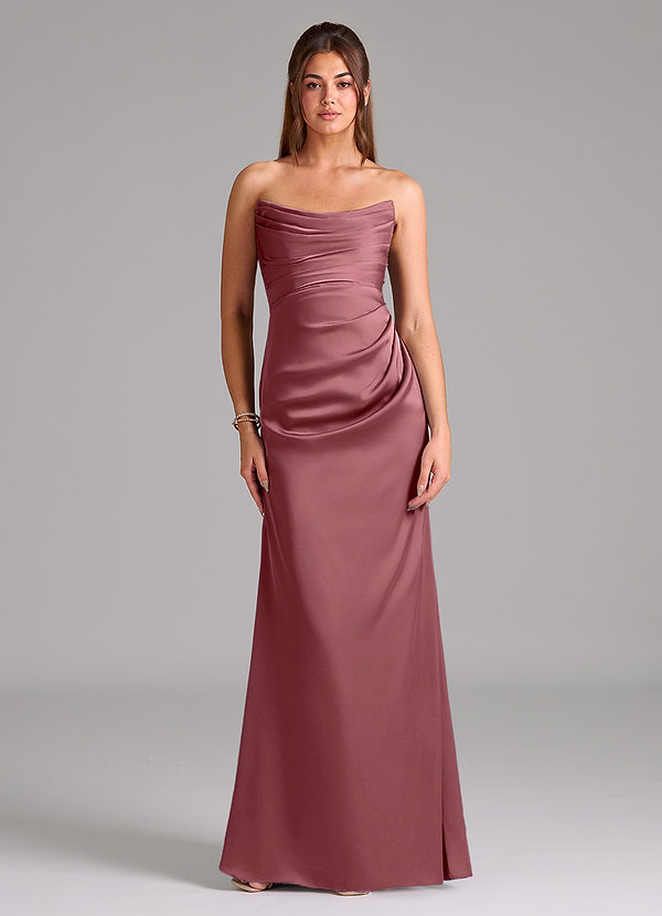 Azazie Lucille Desert Rose Bridesmaid Dresses | Azazie