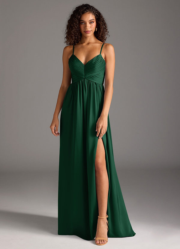 Azazie Alia Dark Green Bridesmaid Dresses | Azazie