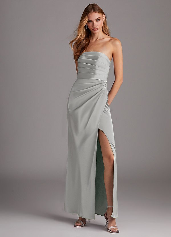 Azazie Lexie Silver Bridesmaid Dresses | Azazie