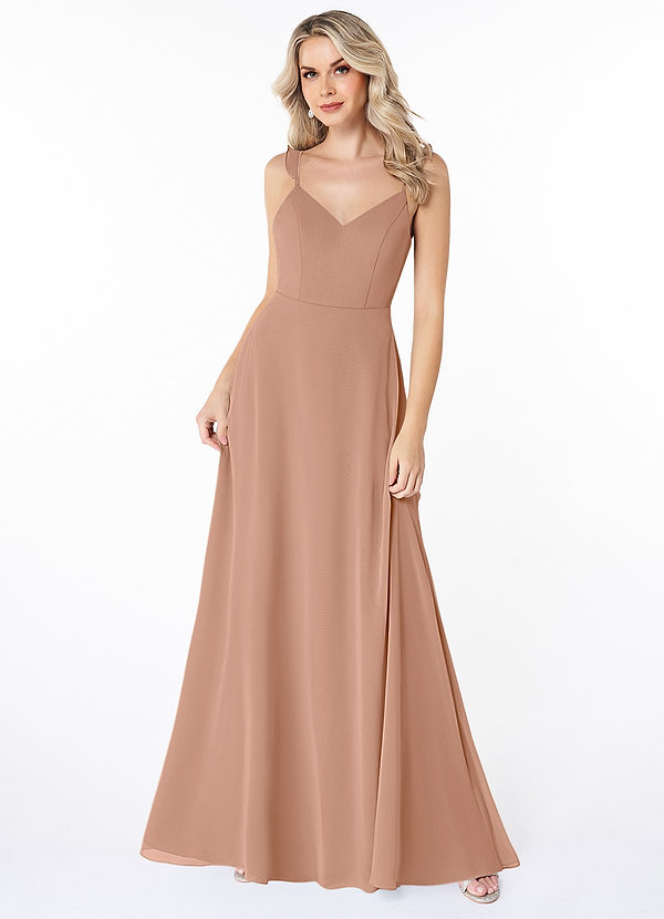 Champagne Rose Azazie Everlee Bridesmaid Dresses | Azazie