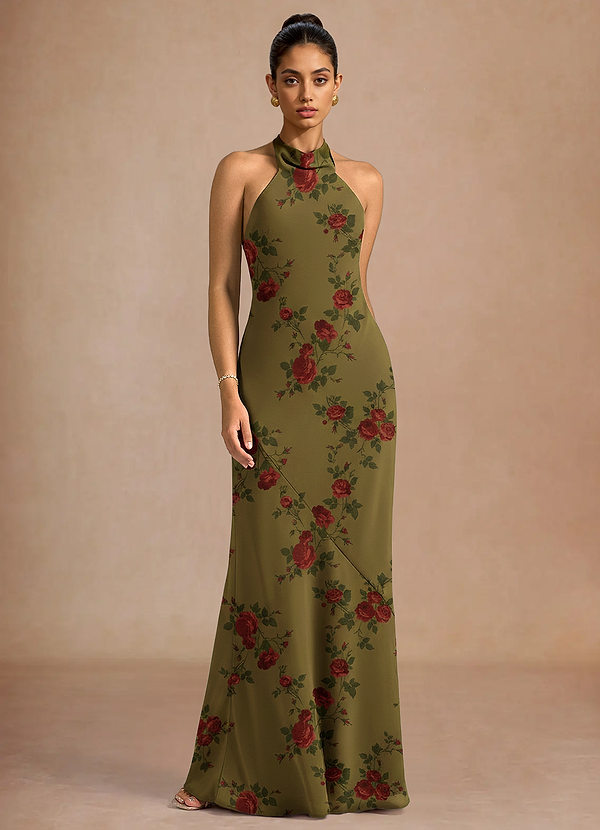 Robe Longue Olive Dillon | Azazie