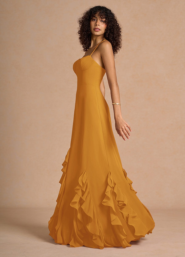 Vestido Caramelo Largo Faelina | Azazie