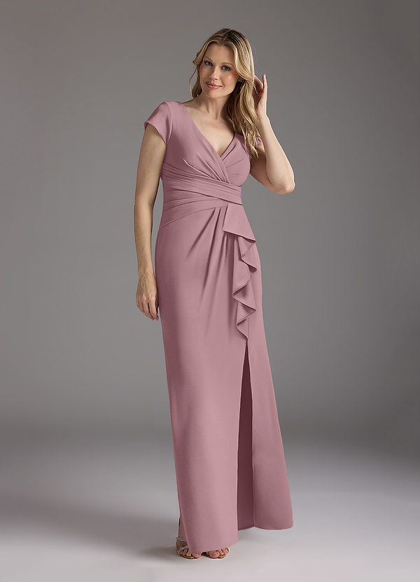 Rosa Polvorienta Azazie Tana Vestido de Rosa Polvorienta de Crepé ...