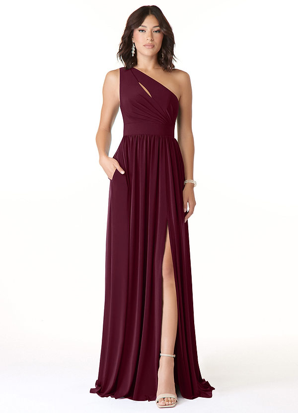Azazie Jasna Cabernet Bridesmaid Dresses | Azazie CA
