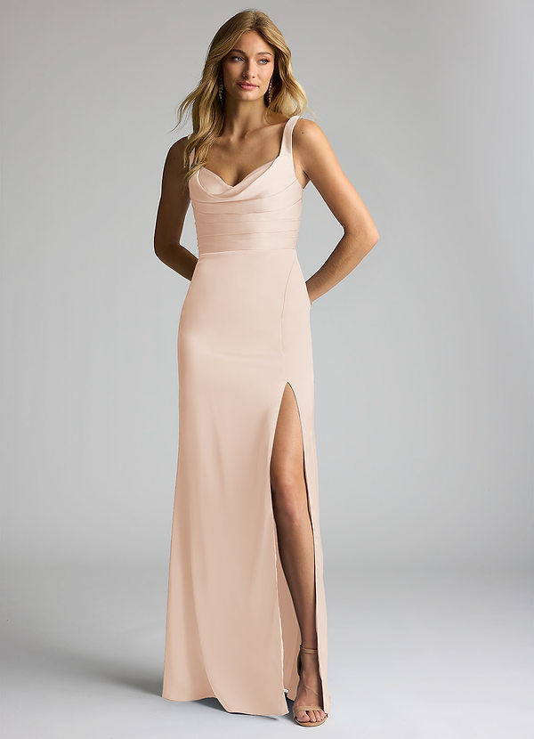 Azazie Elida White Alabaster Bridesmaid Dresses | Azazie