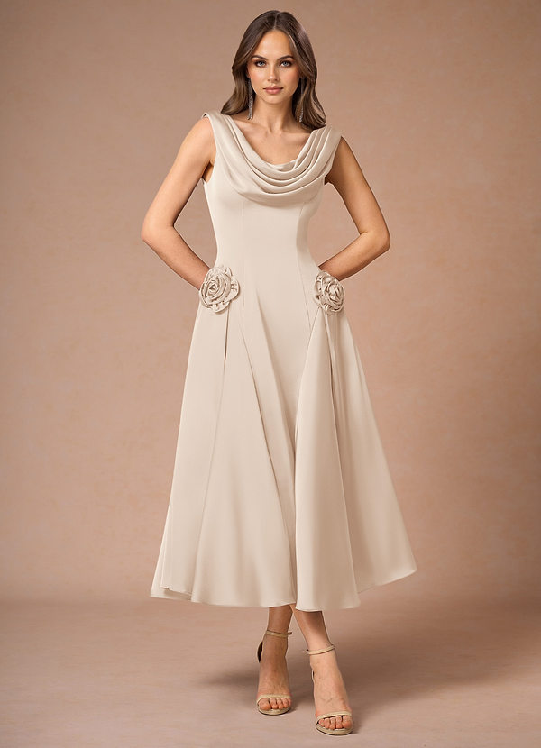 Iverine Crema Vestido largo Vestidos de taller | Azazie ES