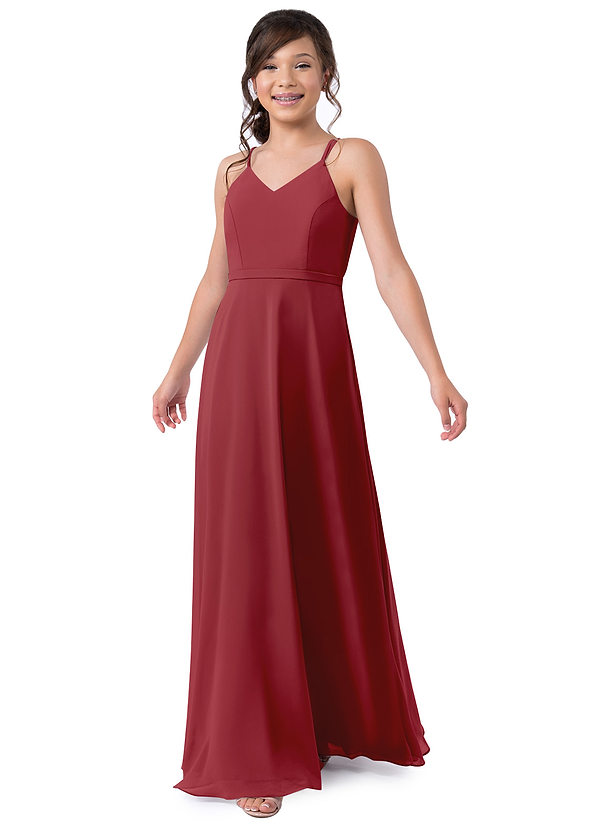 Pomegranate Azazie Janine Junior Bridesmaid Dresses | Azazie