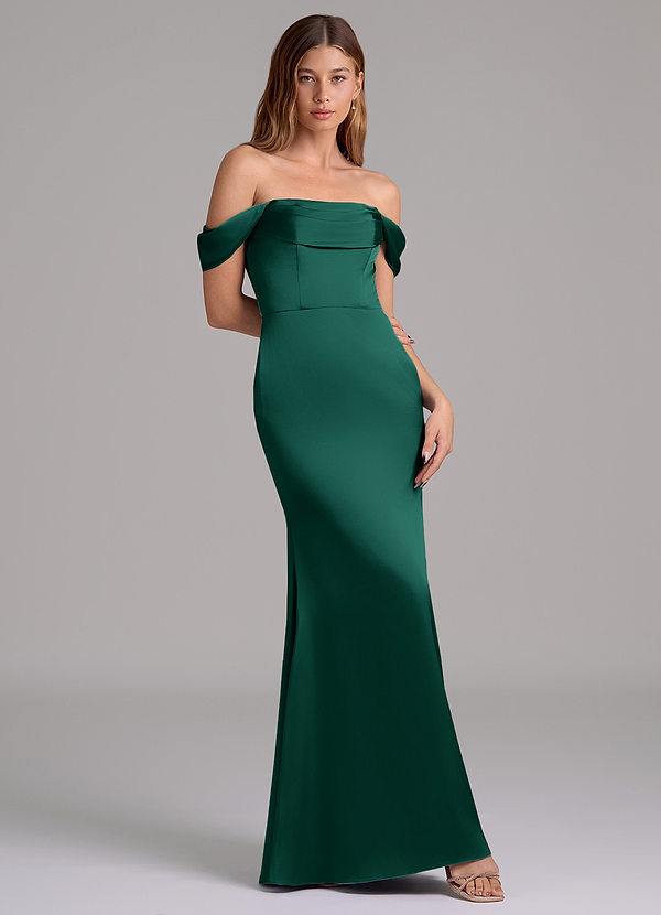 Azazie Miley Emerald Bridesmaid Dresses | Azazie