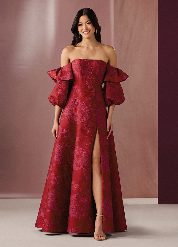 Elayne Red Hot Pink Gown | Azazie