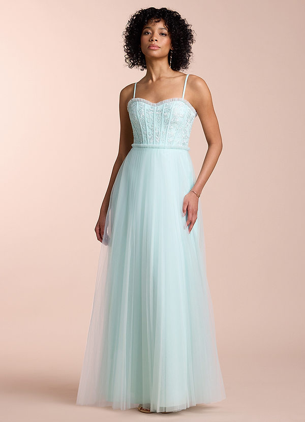 Korie Mint Blue Maxi Dress | Azazie