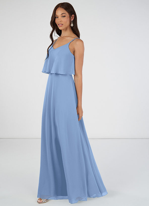 Steel Blue Azazie Desiree Bridesmaid Dresses | Azazie