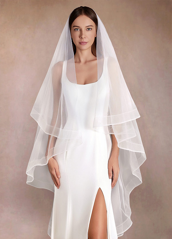Richelle Waltz Length Veil With Blusher | Azazie CA