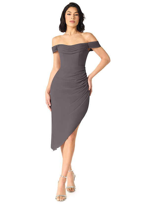 Azazie Giada Steel Grey Bridesmaid Dresses | Azazie