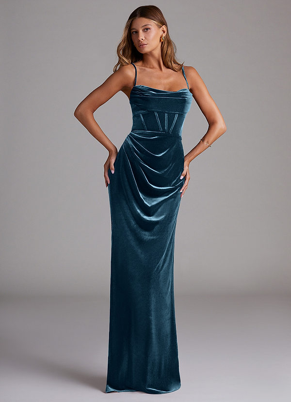 Azazie Mai Blue Topaz Bridesmaid Dresses | Azazie