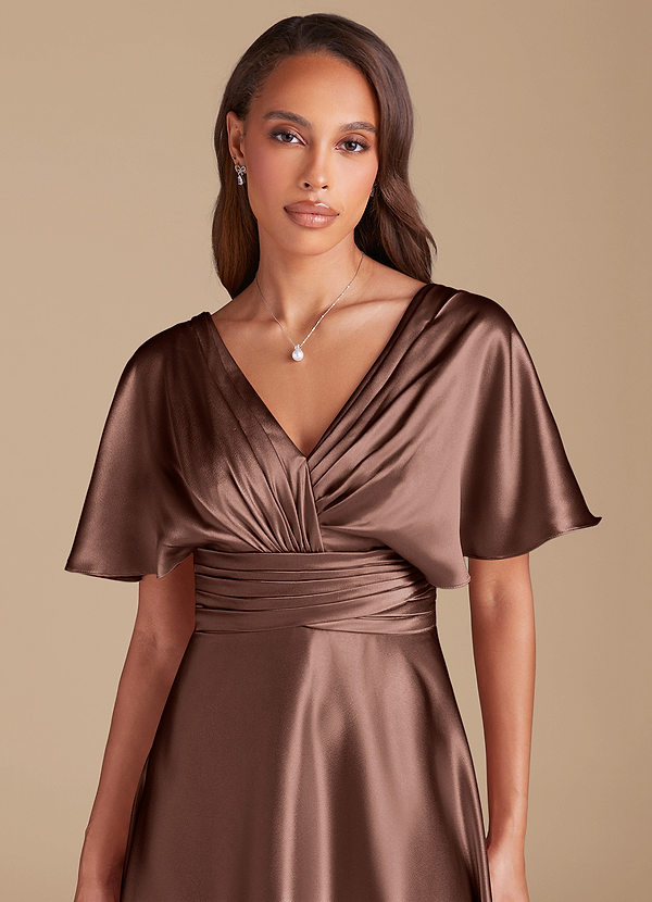 Azazie Pamela Espresso Bridesmaid Dresses | Azazie