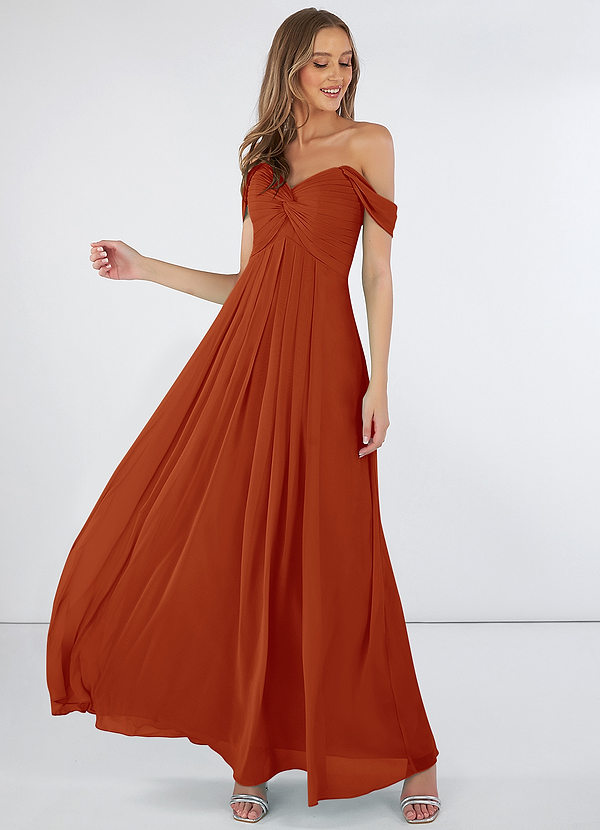 Paprika Azazie Kaitlynn Bridesmaid Dresses | Azazie