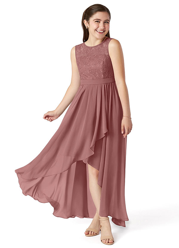 Desert Rose Azazie Roslin JBD Junior Bridesmaid Dresses | Azazie