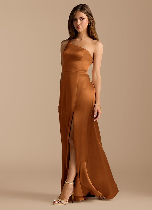 Azazie Trina Copper Bridesmaid Dresses | Azazie CA