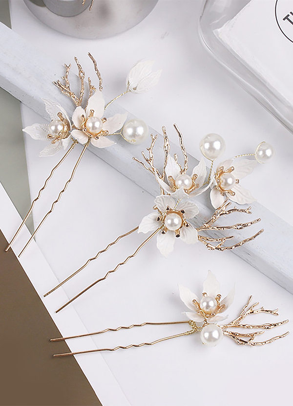 Floral Pearl Comb Headpieces | Azazie