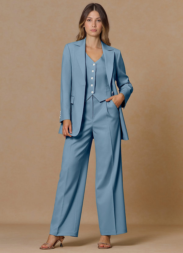 Rowan Light Blue Refined Weave Performance 3-Piece Suit | Azazie
