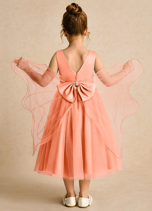 Azazie Pear Sunset Ball-Gown Bow Tulle Dress | Azazie