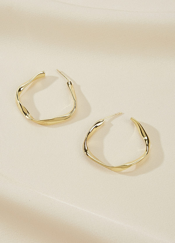 Twisted Abstract Hoop Earrings | Azazie CA