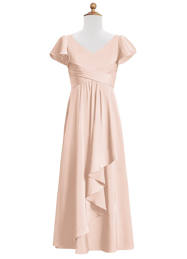 Azazie Omari Junior Bridesmaid Dress in Blushing Pink | Azazie