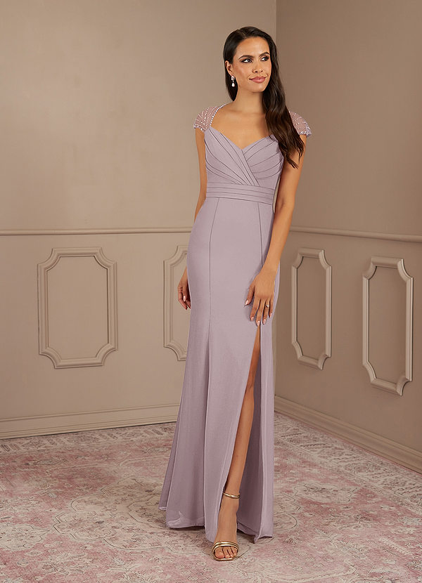 Dusk Azazie Blanchett Mermaid Sequins Chiffon Floor-Length Dress | Azazie