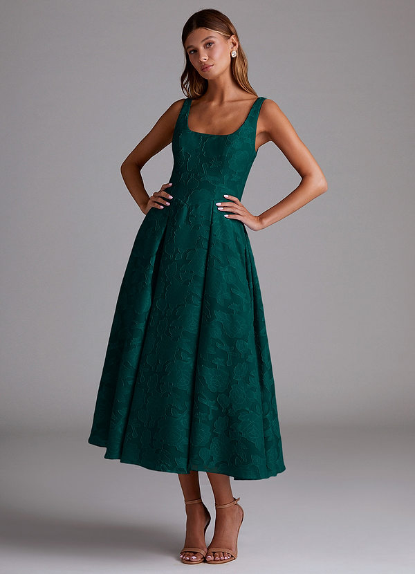 Azazie Amalie Pine Floral Burnout Bridesmaid Dresses | Azazie UK