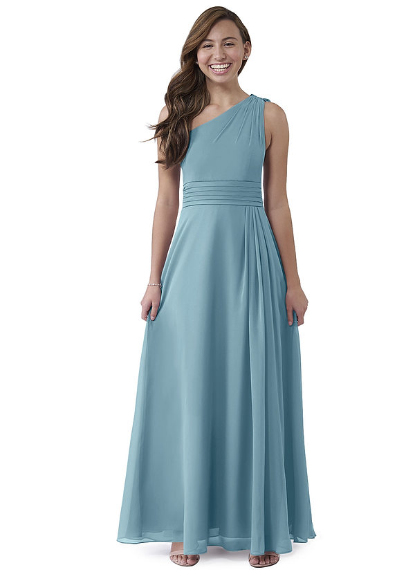 Moody Blue Azazie Cleo JBD Junior Bridesmaid Dresses | Azazie