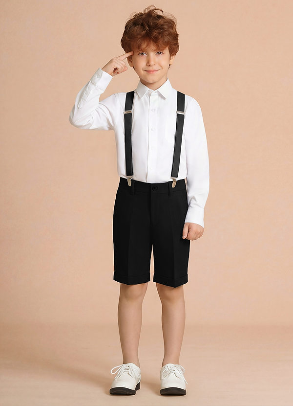 Oliver Black Boy Shorts Suit 3-Piece Set | Azazie