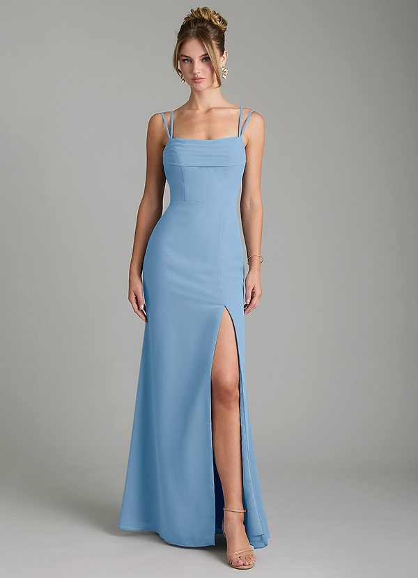 Azazie Egypt Powder Blue Chiffon Bridesmaid Dresses | Azazie